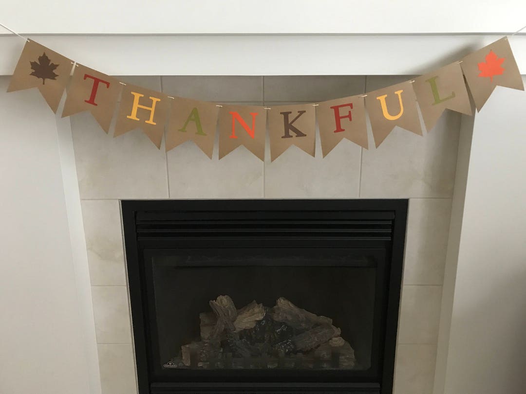Thankful Banner, Thanksgiving Banner, Happy Thanksgiving, Fall Decor ...