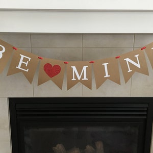 Be Mine Banner, Valentine's Banner, Valentine's Celebration, Red ...