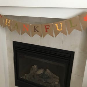 Thankful Banner, Thanksgiving Banner, Happy Thanksgiving, Fall Decor ...