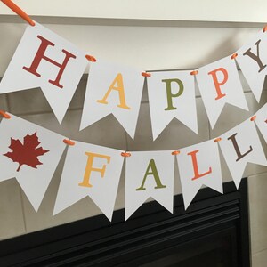 Happy Fall Banner, Fall Banner, Fall Decoration, Seasonal Banner ...