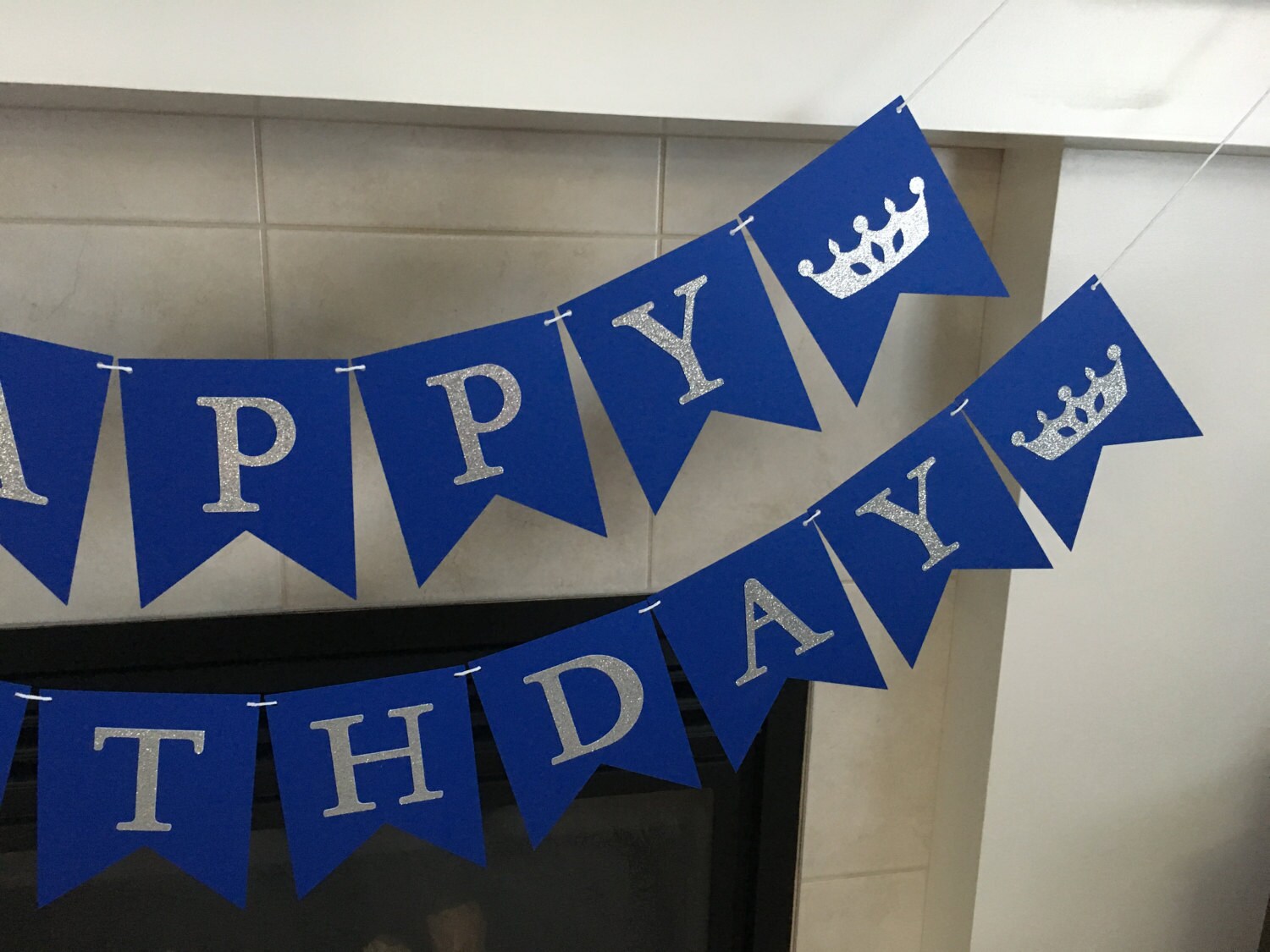Prince Birthday Banner Happy Birthday Banner Crown Banner | Etsy
