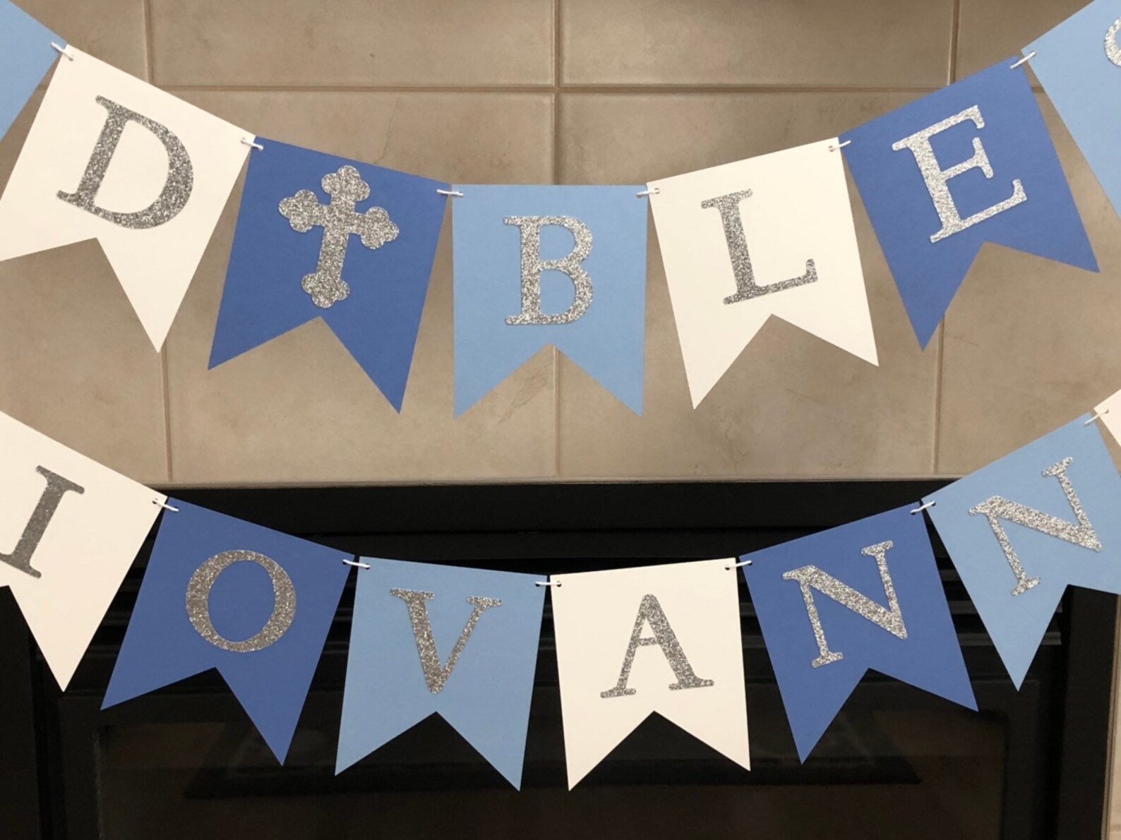 Blue Ombre God Bless Banner Baptism Banner Christening - Etsy