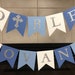 Blue Ombre God Bless Banner, Baptism Banner, Christening Banner, First ...
