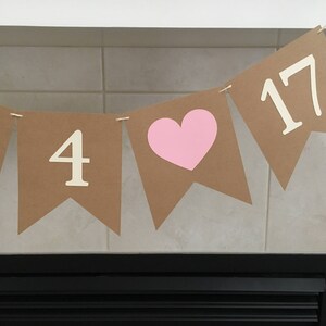 Custom Date Banner, Wedding Date Banner, Save the Date Banner, Due Date ...