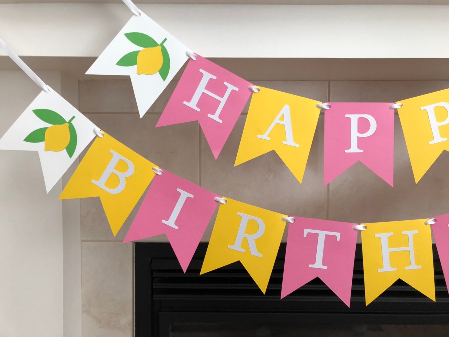 Lemon Birthday Banner Lemonade Birthday Happy Birthday - Etsy