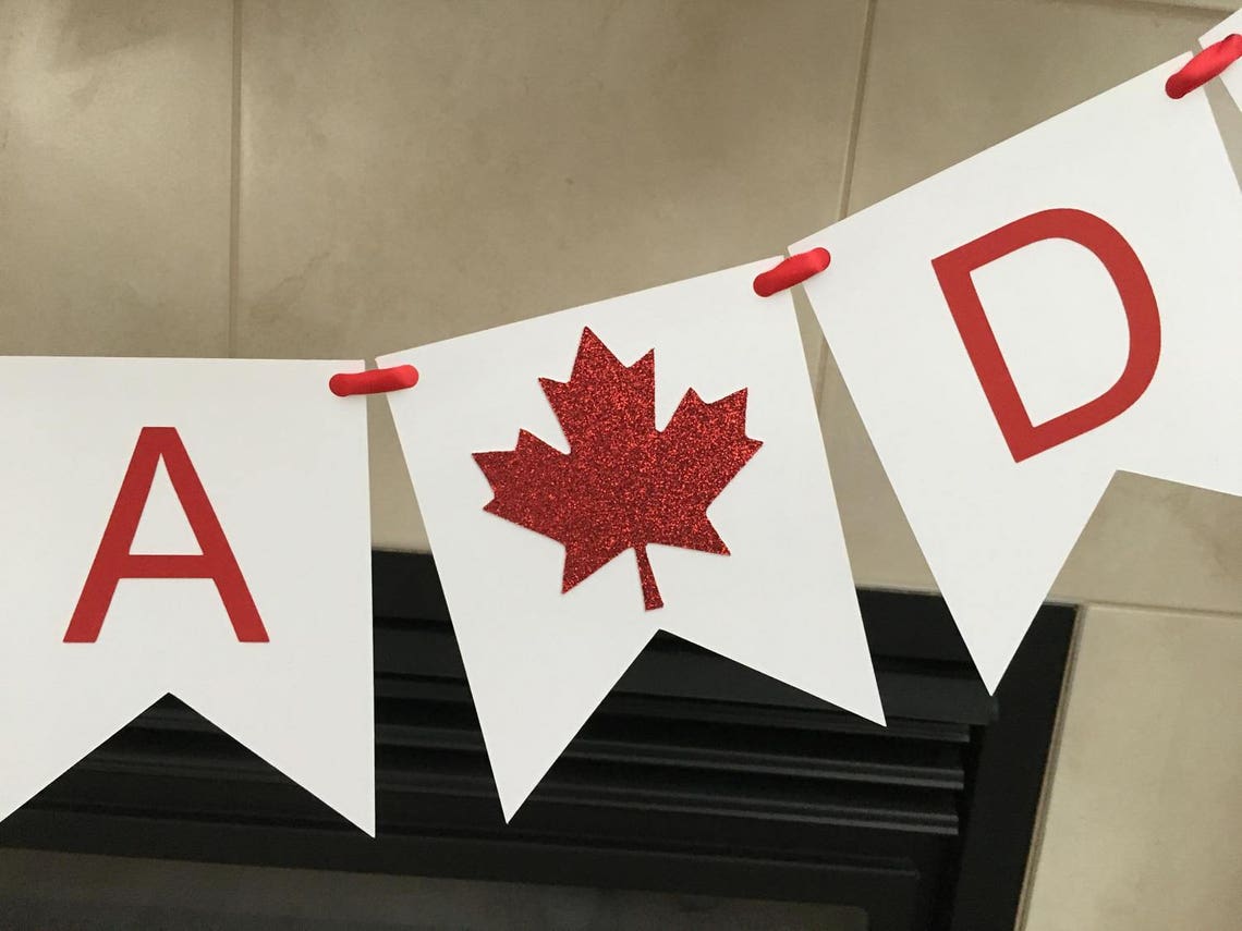 Happy Canada Day Banner Canada Day Celebration Red and - Etsy