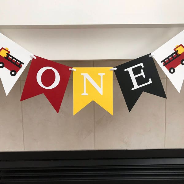Fire Truck Banner - Etsy