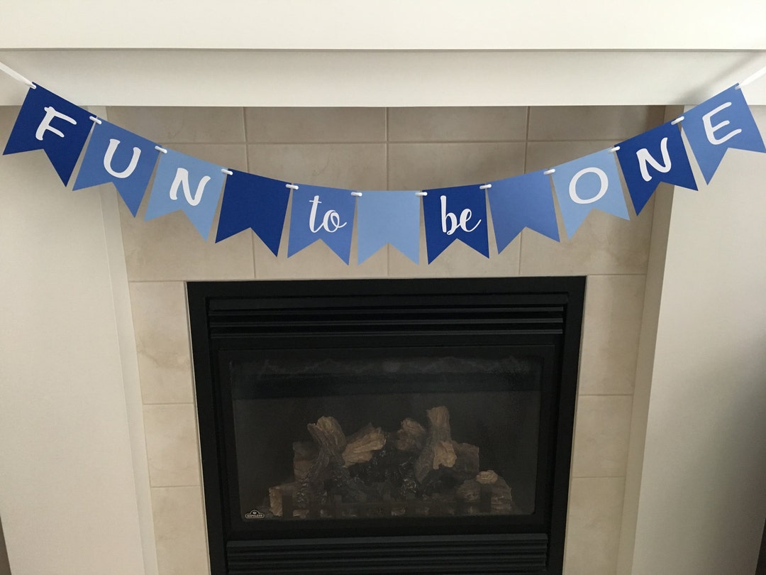 Fun to Be One Banner, First Birthday Banner, 1st Birthday Banner, Photo ...