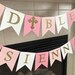 Pink Ombre God Bless Banner, Baptism Banner, Christening Banner, First ...