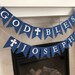 Blue God Bless Banner Baptism Banner Christening Banner - Etsy