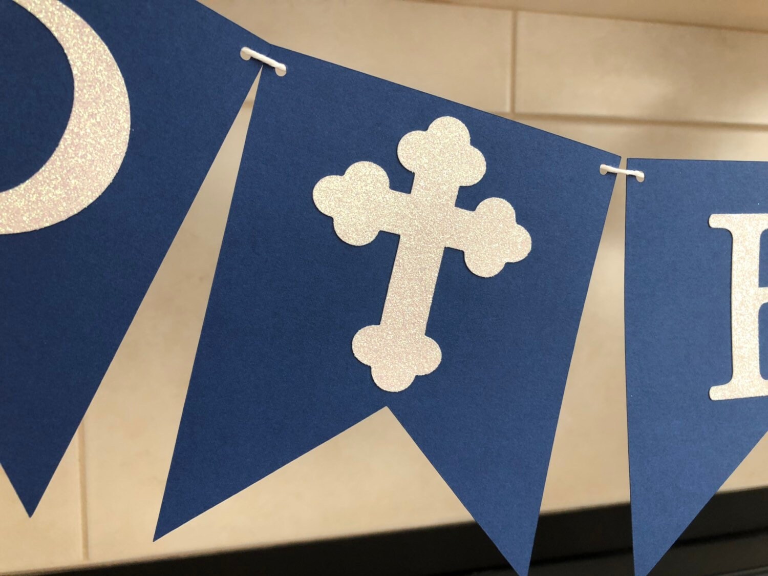 Blue God Bless Banner Baptism Banner Christening Banner - Etsy