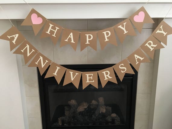 Happy Anniversary Banner Anniversary Banner Wedding - Etsy