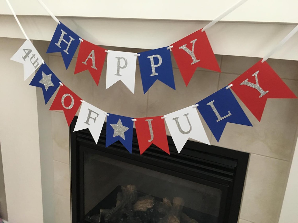 Happy 4th of July Banner Happy Fourth Independence Day - Etsy
