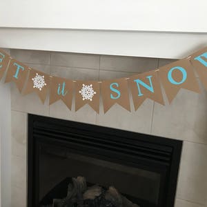Let It Snow Banner, Holiday Banner, Let It Snow, Winter Decoration ...