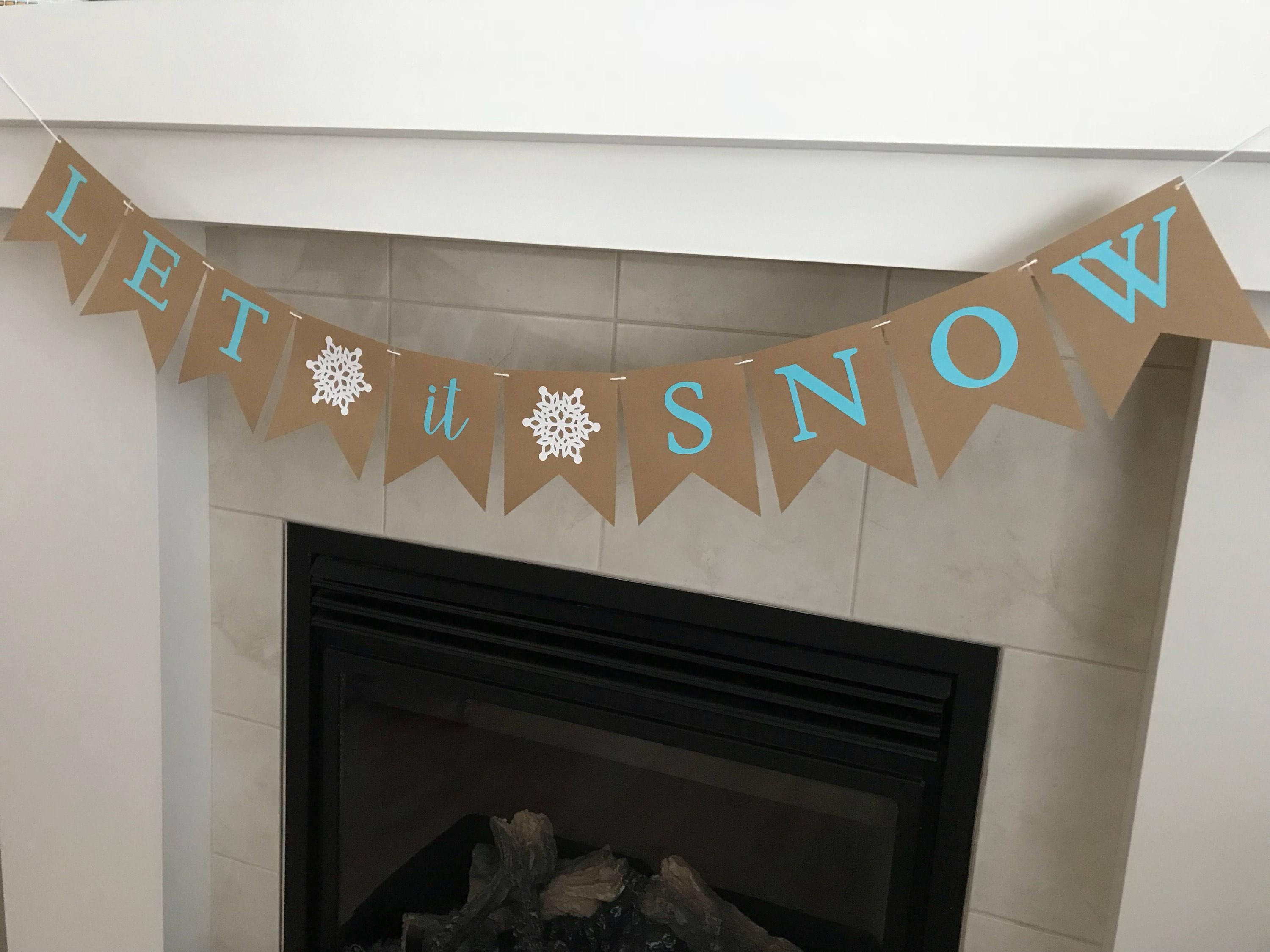 Let It Snow Banner Holiday Banner Let It Snow Winter - Etsy Canada
