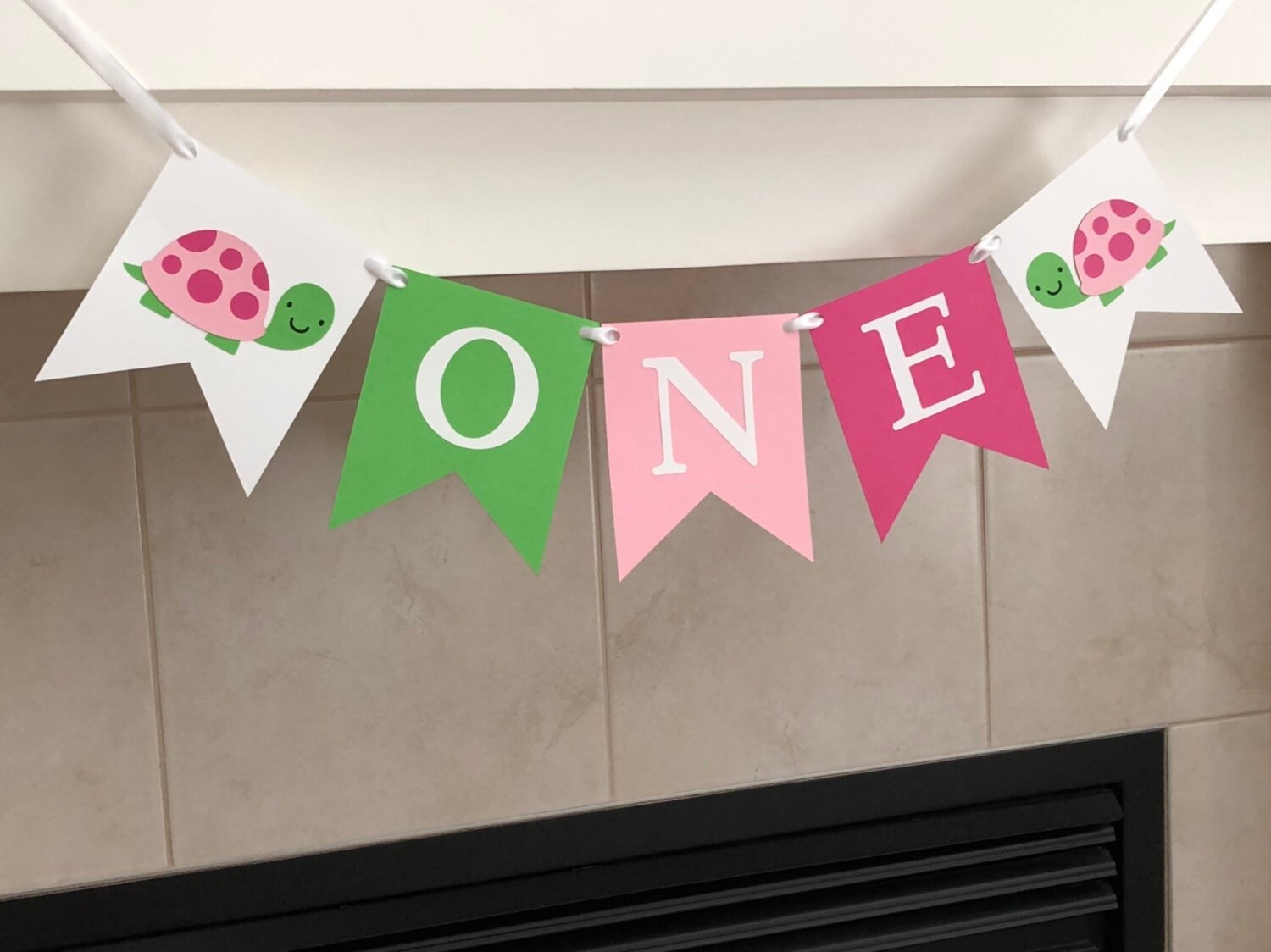 Turtle One Banner Turtle Birthday Banner One Birthday | Etsy