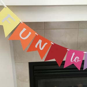 Fun to Be One, First Birthday Banner, 1st Birthday Banner, Rainbow ...
