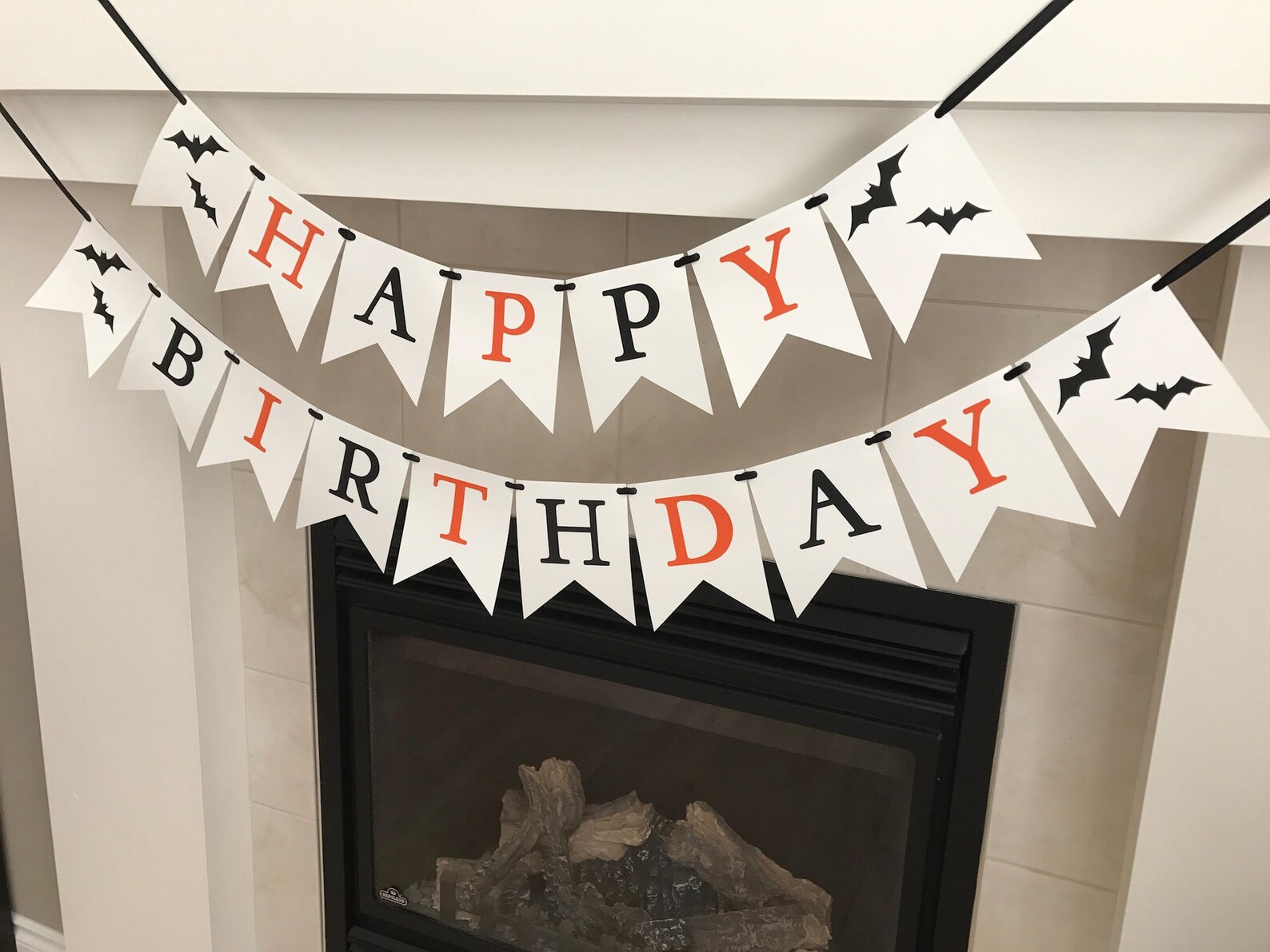 Bat Birthday Banner Happy Birthday Banner Halloween Themed - Etsy