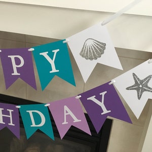 Mermaid Birthday Banner: Under the Sea Party Decor - Etsy