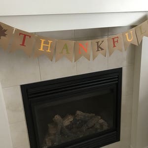 Thankful Banner, Thanksgiving Banner, Happy Thanksgiving, Fall Decor ...