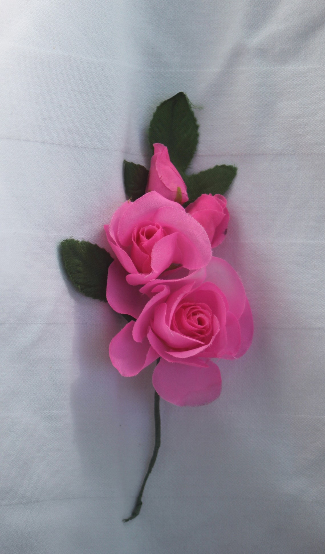 Vintage 80s Flashy Pink Roses80s Roses Corsagefabric - Etsy