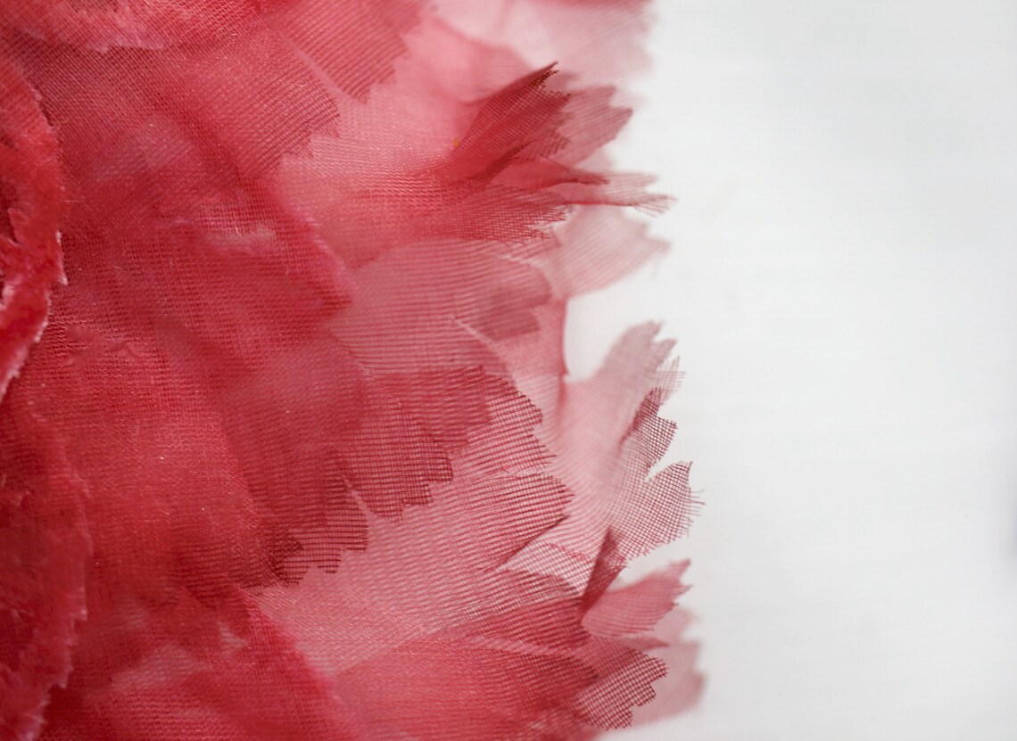 Textile Frills Garnishantique Pink Velvet Appliquevintage - Etsy