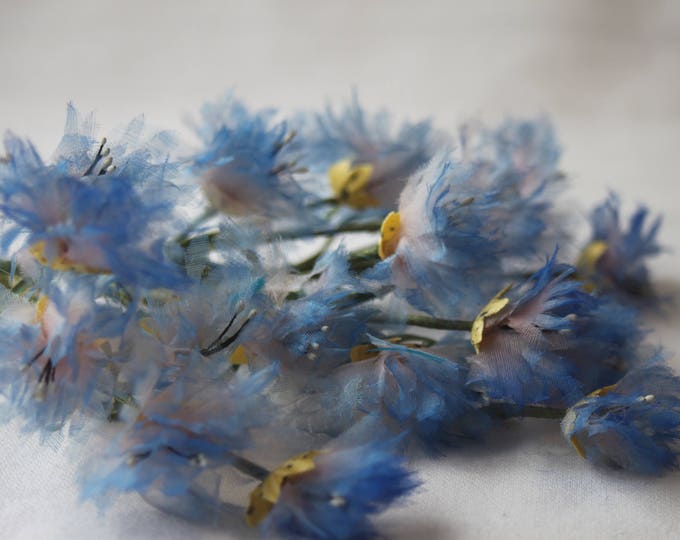 Vintage 60s Little Rustic Blue Flower Bouquetantique Blue - Etsy
