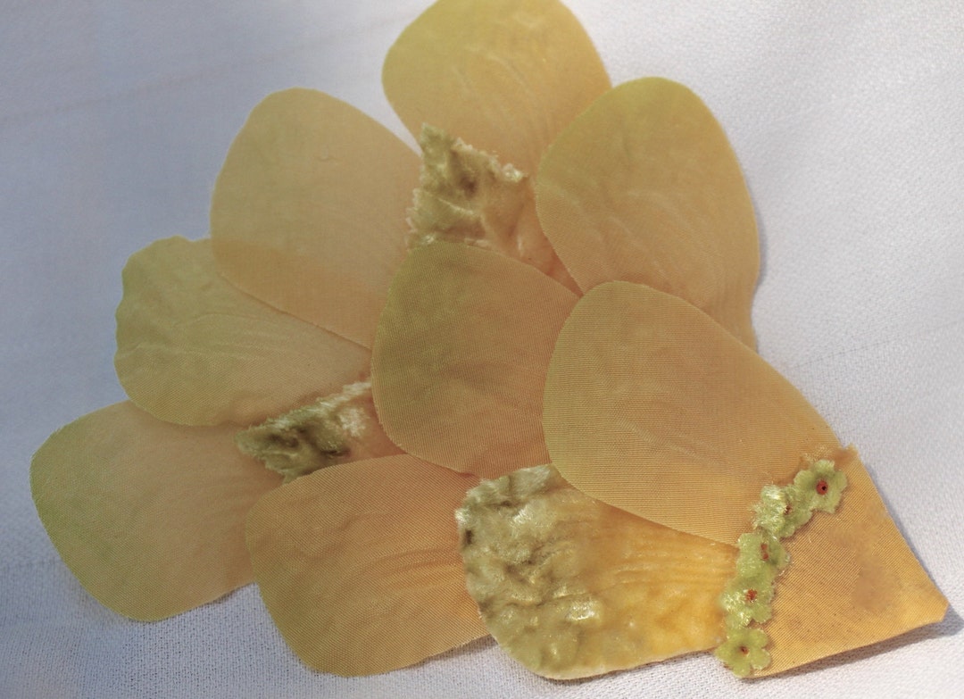 Yellow Antique Millinery Trims,vintage 40s Textil Applique,30s Milliner ...