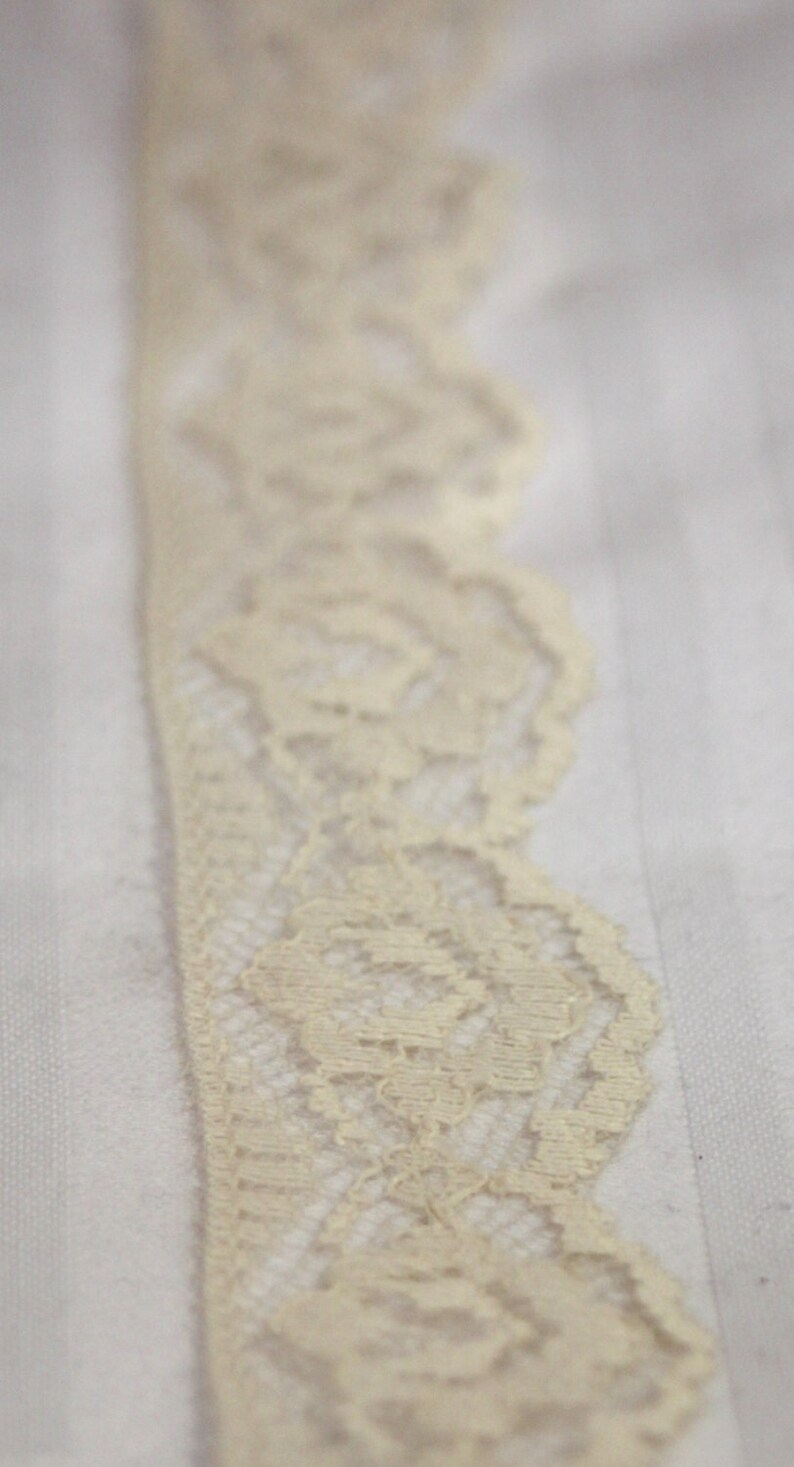 Vintage Soft Beige Lace Ribbon of Lace Beige Roses Pattern - Etsy