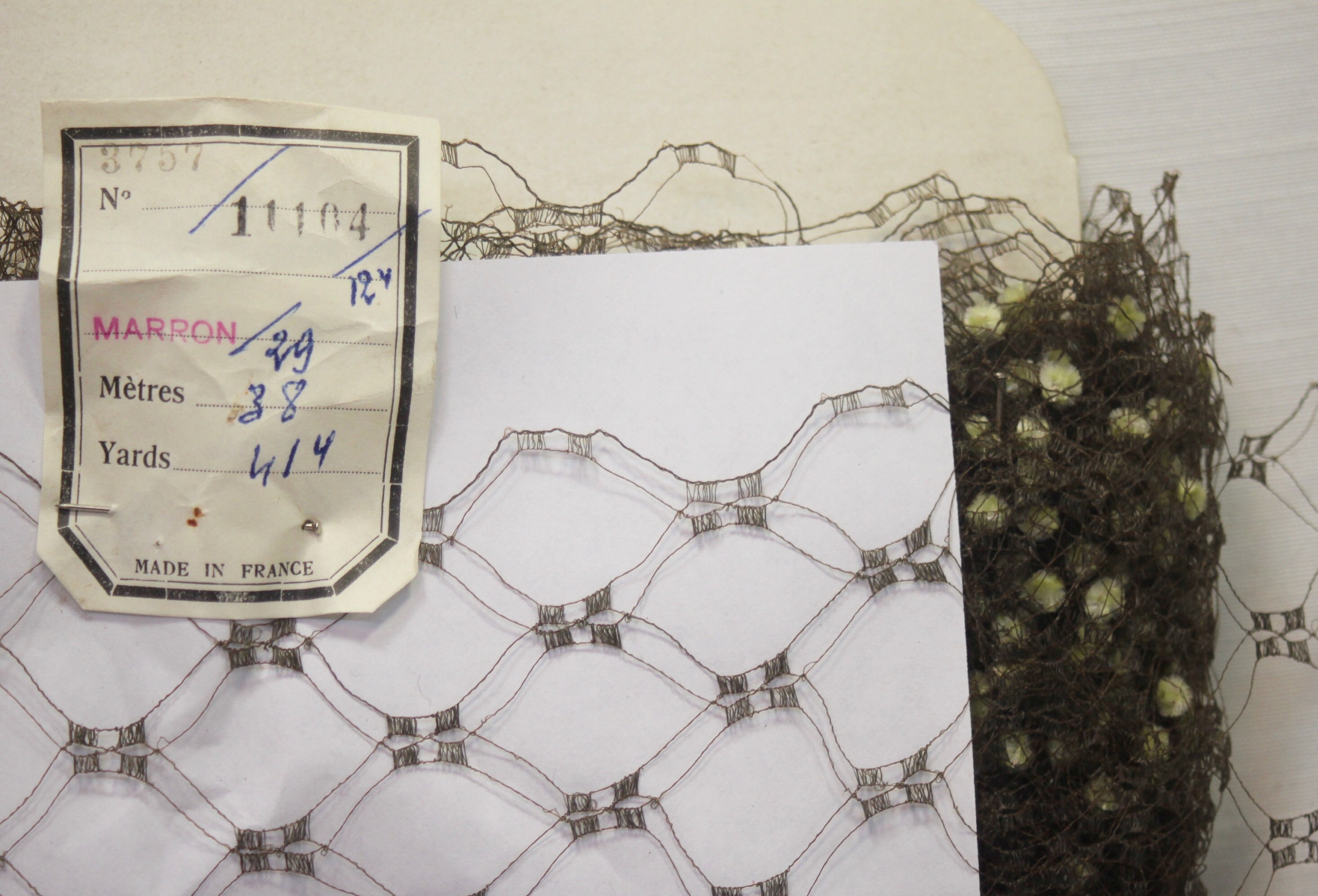 Antique French veiling,Pure silk veil,Millinery french 1930 veils ...