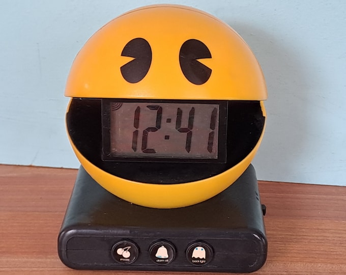Vintage Pacman Namco Bandai Paladome Digital Display Clock - Etsy