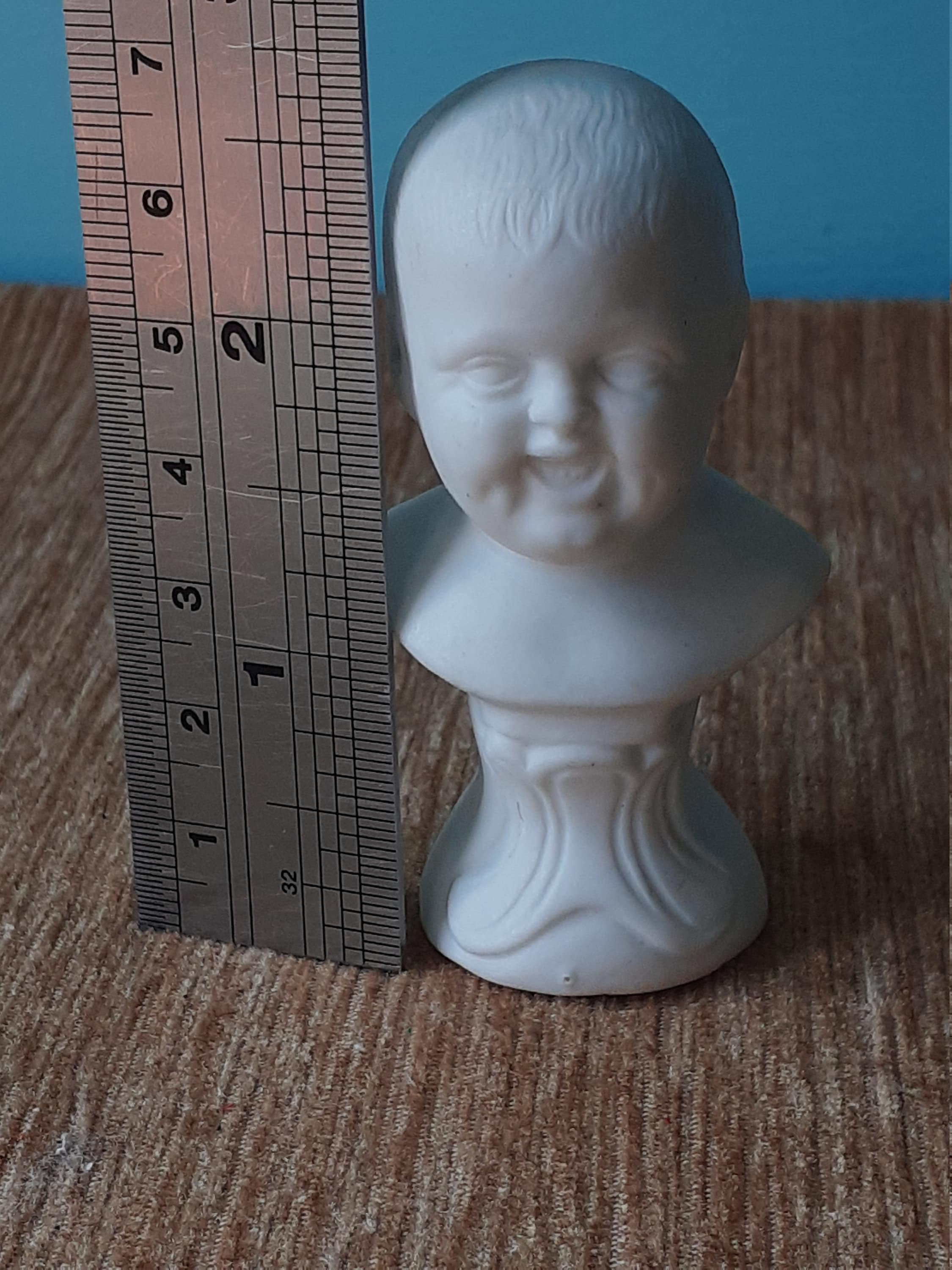Bust of Cheeky Laughing Boy - Child Figure in Porcelain. - Etsy