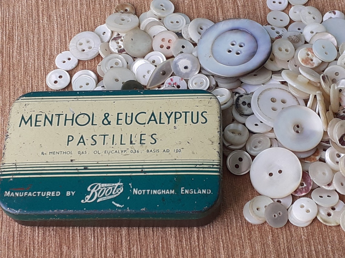 Menthol & Eucalyptus Pastilles Boots England Green Tin Filled | Etsy