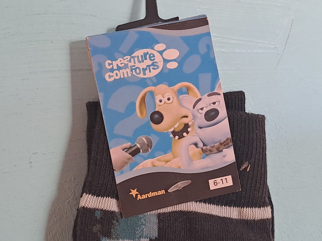 Creature Comforts Tortoise Frank Socks Wallace and Gromit Creators Blue ...
