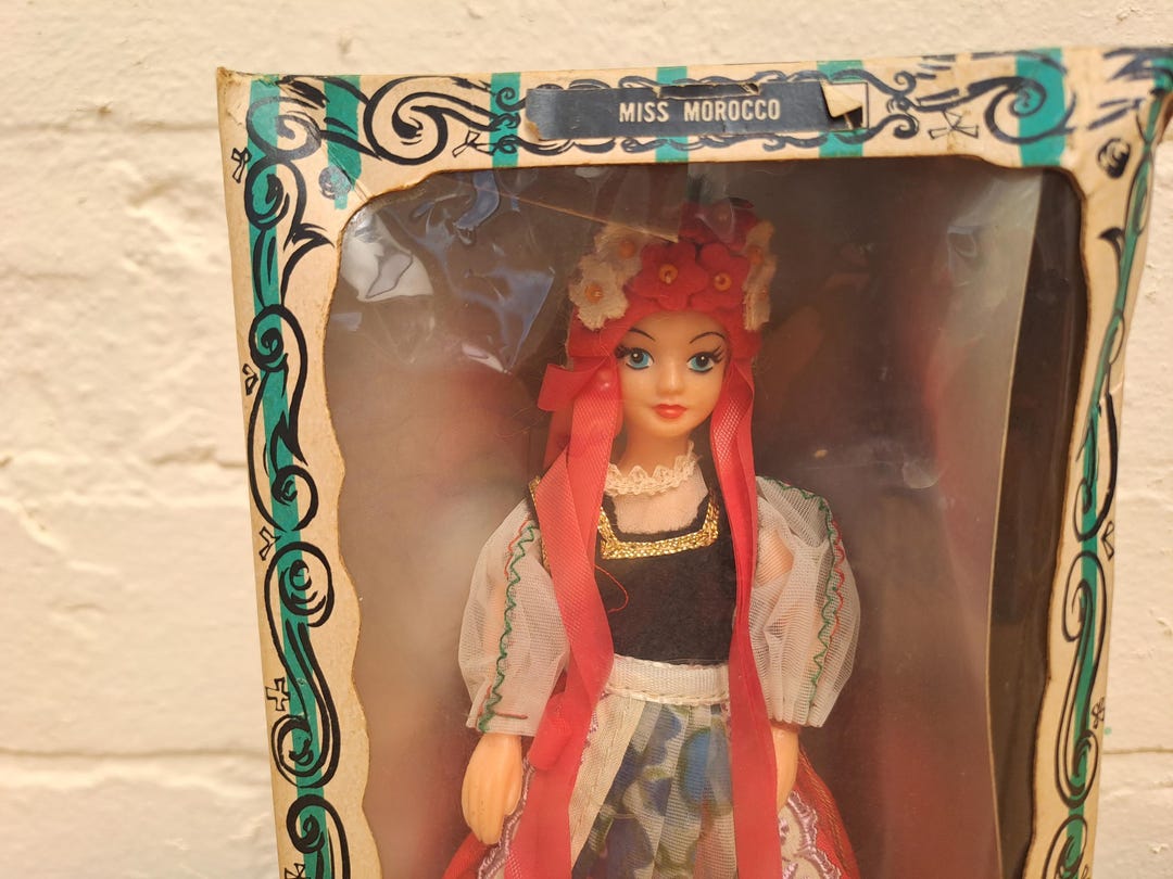 Boxed Rexard Miss Morocco Figure Vintage Souvenir Original Costume Doll ...