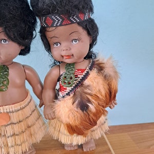 Pair Maori Dolls Collectors Souvenir Toy From New Zealand Vintage 70s ...