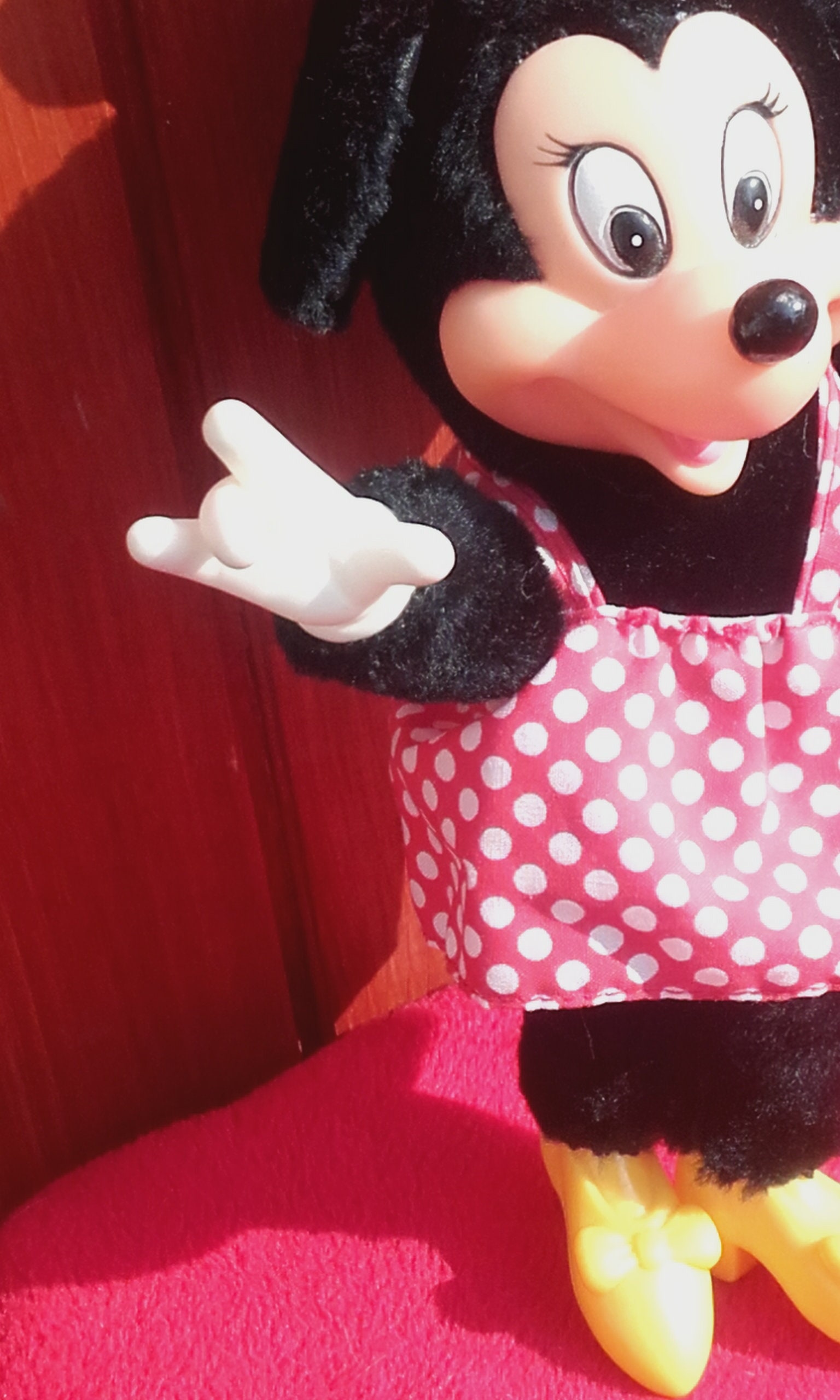 Minnie Mouse Plush Toy in Polka Dot Red and White Dress With | Etsy