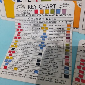Vintage Rainbow Pack Game Playing Colour Card Box Set. - Etsy
