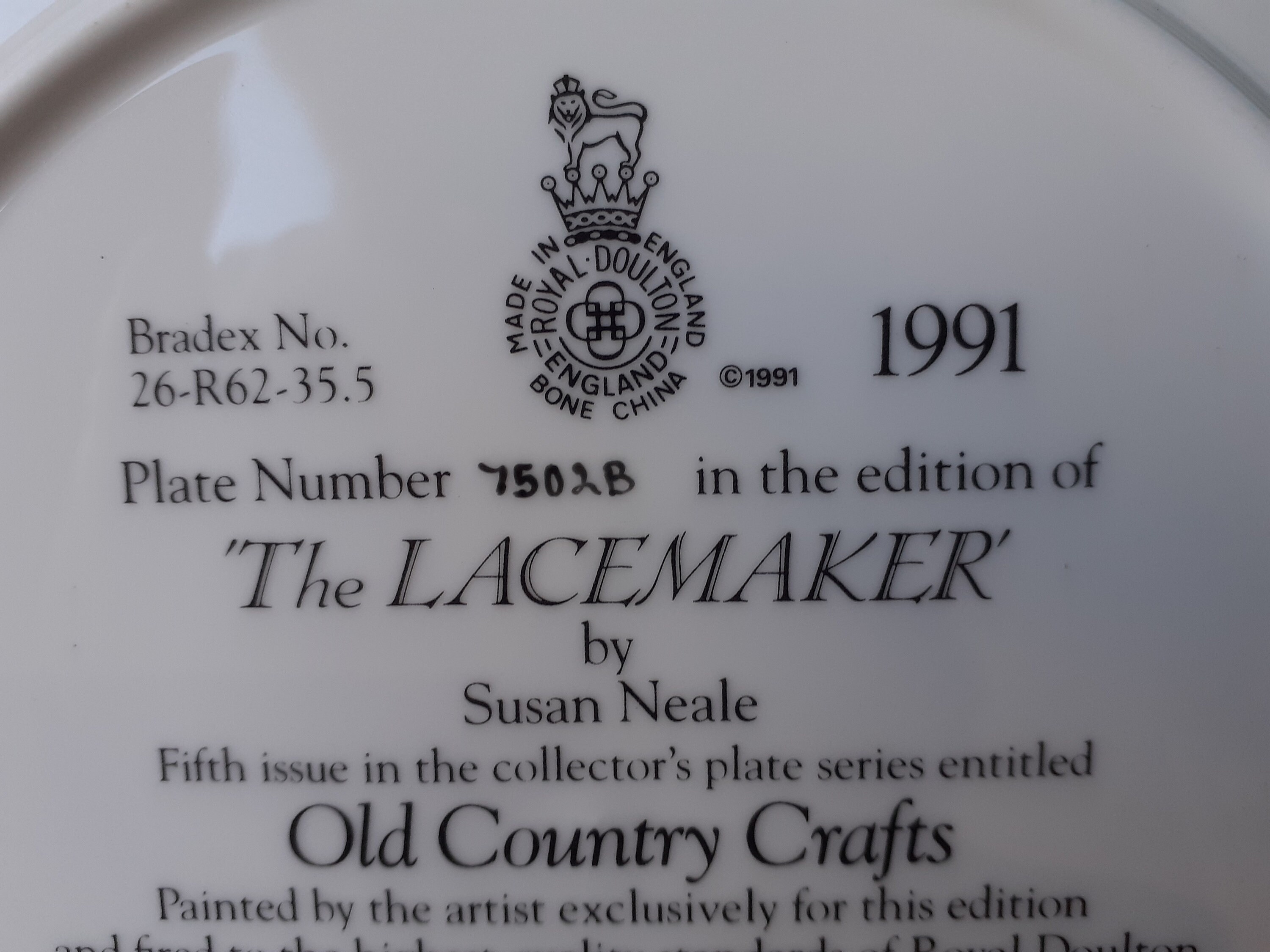 Framed Royal Doulton the Lacemaker Plate Signed Susan Neale | Etsy