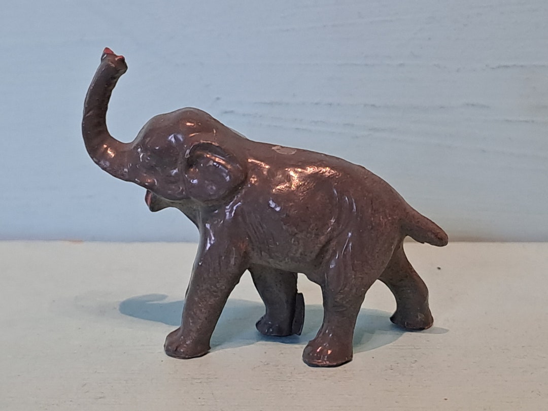 Britains Indian Elephant Lead Hollow Cast Wild Zoo Animal Antique ...