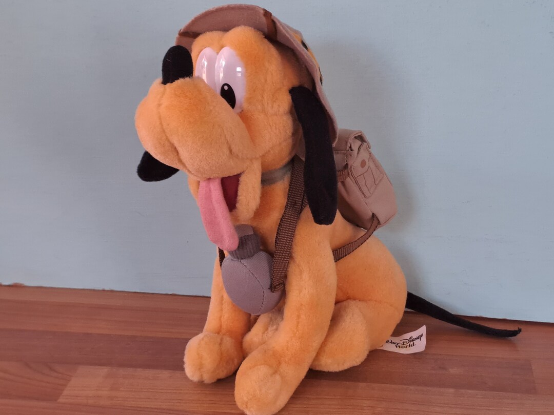Safari Pluto Walt Disney World Official Teddy - Rare Vintage Soft Plush ...