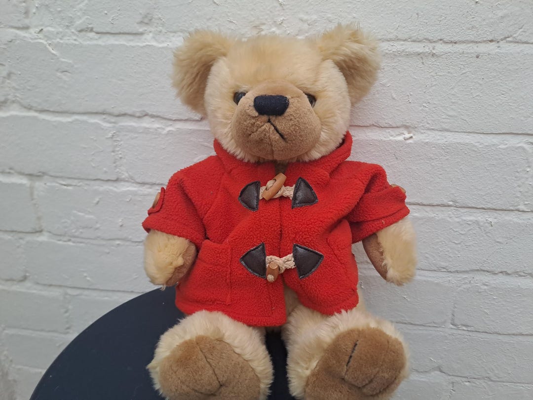 Vintage Golden Grove Teddy Bear in Red Duffel Coat - Stuffed Plush ...
