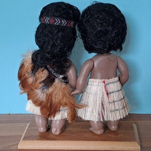 Pair Maori Dolls Collectors Souvenir Toy From New Zealand Vintage 70s ...