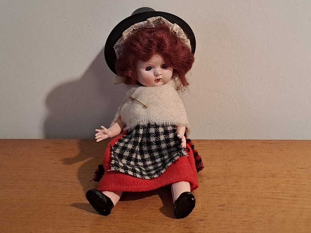 1960s Welsh Souvenir Traditional Costume Doll Model Collectable With ...