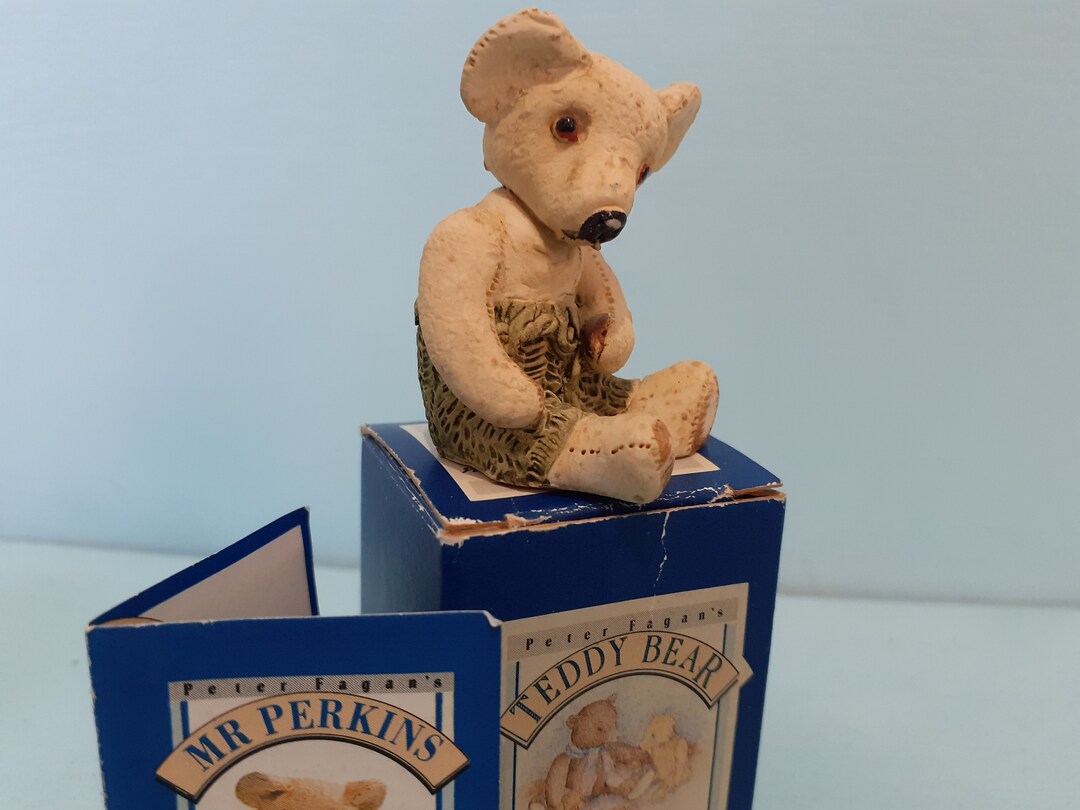 Mr. Perkins Miniature Colour Box Teddy Bear Peter Fagan Figure ...