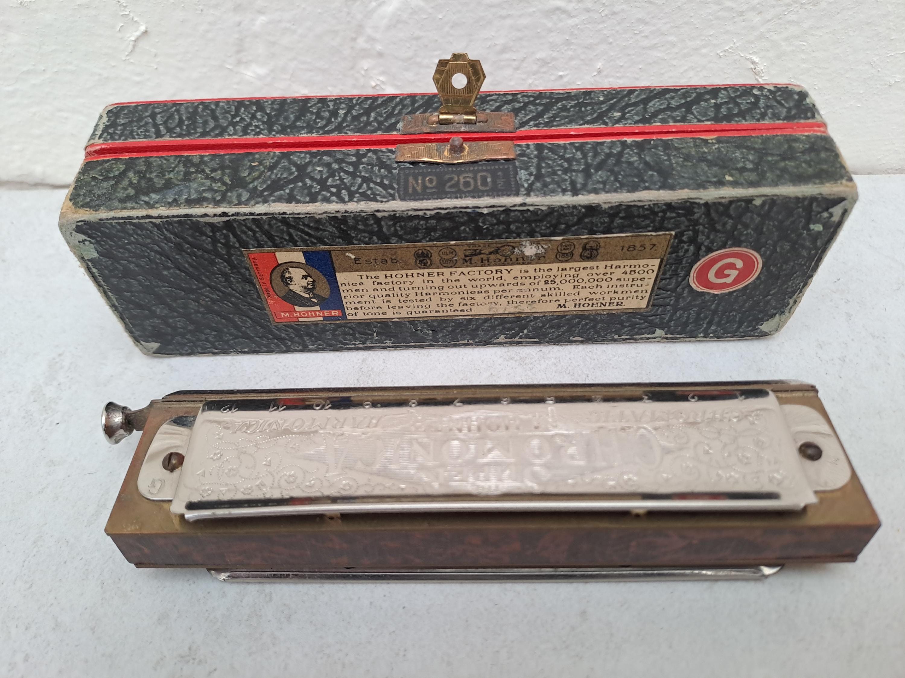 Hohner Super Chromonica Harmonica in Original Case / Box. Number 260 1/ ...