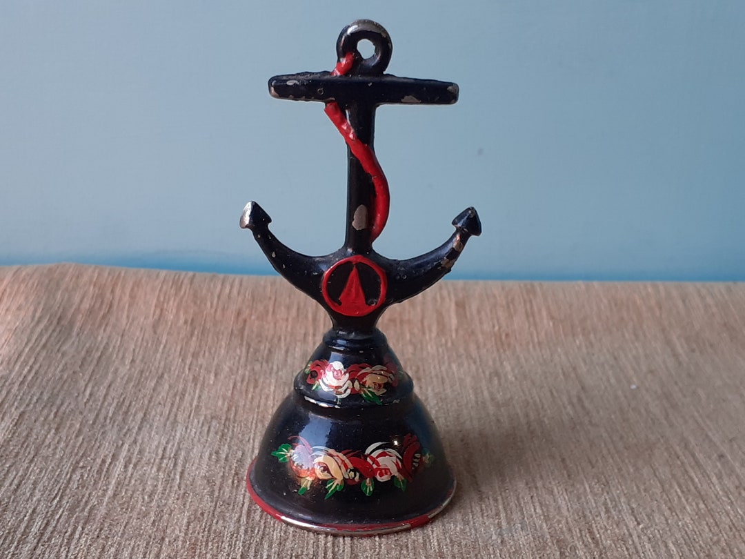 Miniature Barge Ware Metal Bell Sailor Anchor and Narrow Boat Roses ...