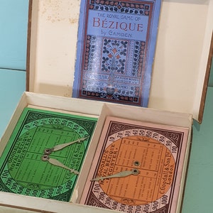Antique Royal Game of Bezique by Goodall Camden Playing Card Box Set ...