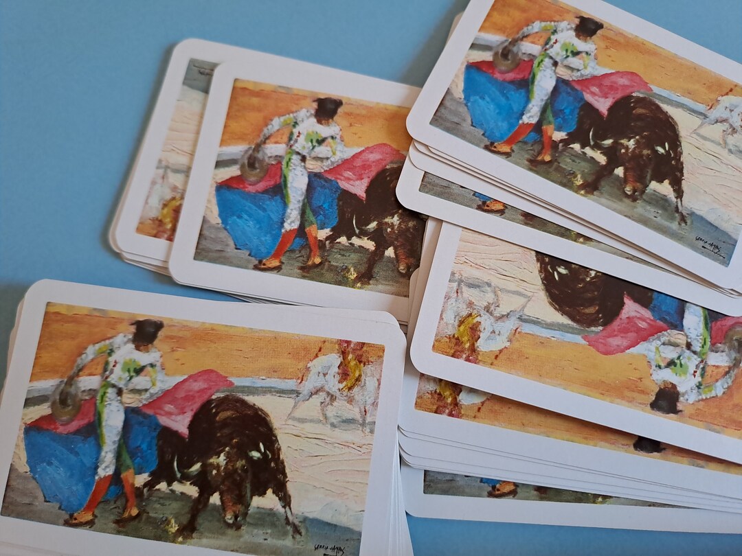 Vintage Spanish Bullfighter Matador Fournier Souvenir Playing Card Box ...