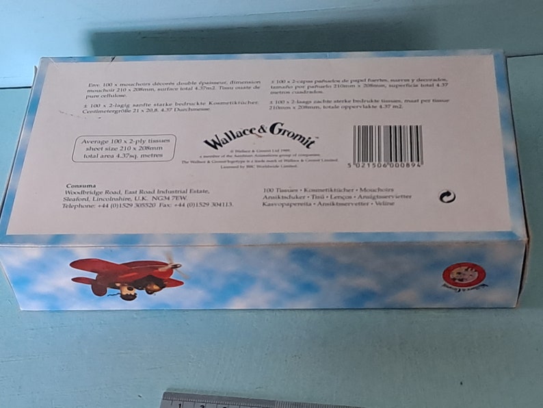 Official Original Wallace and Gromit Box of Man-size Tissues. - Etsy